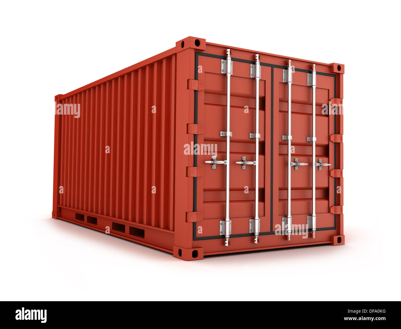 Brown cargo Container on white background (done in 3d Stock Photo - Alamy