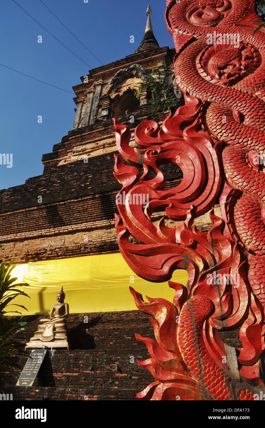 Chiang Mai (Thailand): Buddhist structure in the Wat Lok Molee temple´s ...
