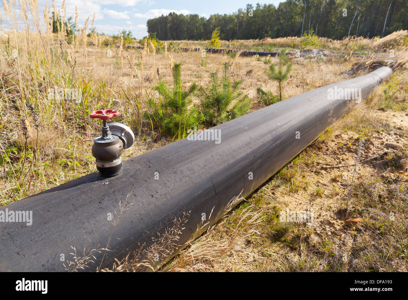 Open-pit well casing water pipeline - Vattenfall daylight mine Welzow ...