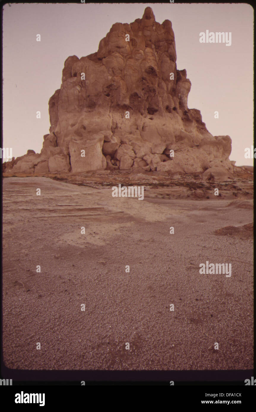 Tufa rock formations on the east shore of pyramid lake hi-res stock ...