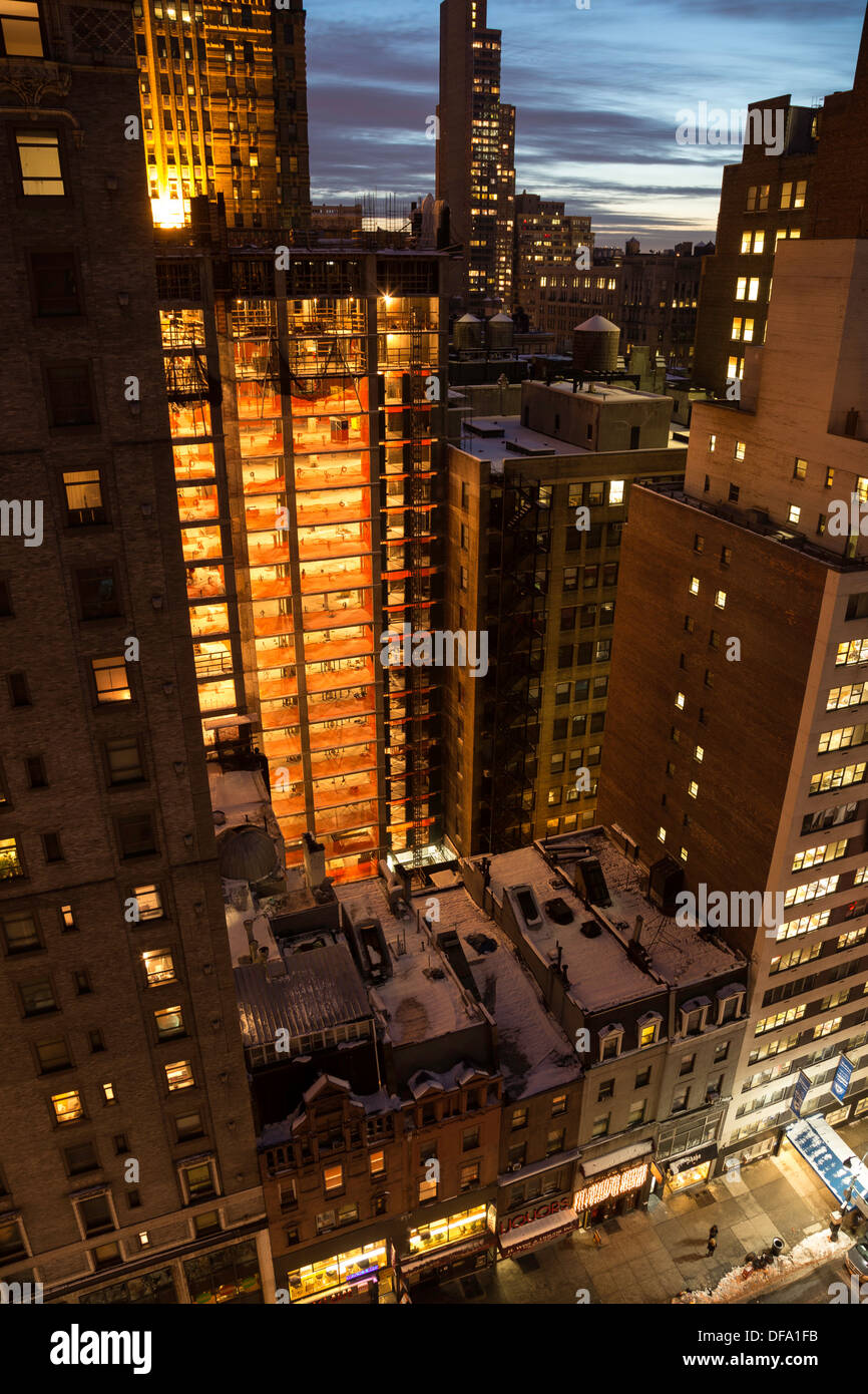 Highrise Building Construction Site, Dusk, New York City, 2013, USA ...