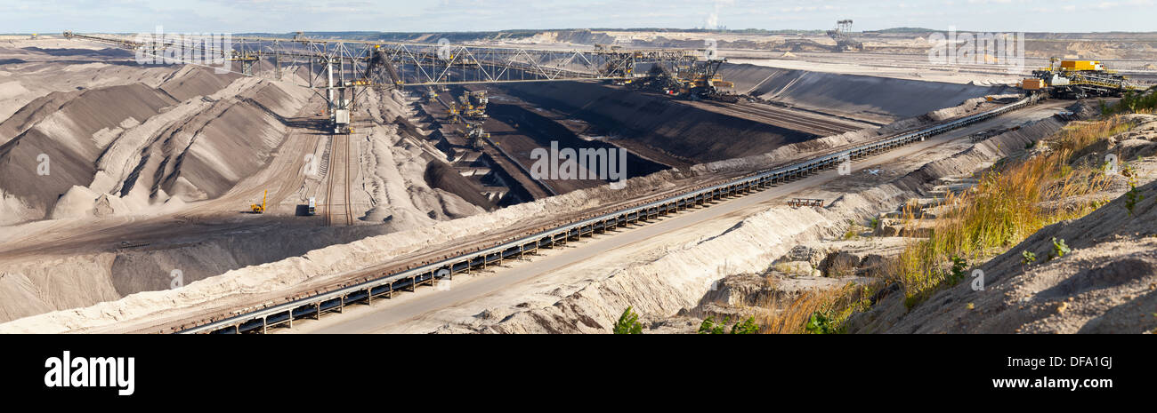 Vattenfall opencast brown coal mine - Welzow Süd, Brandenburg, Germany ...