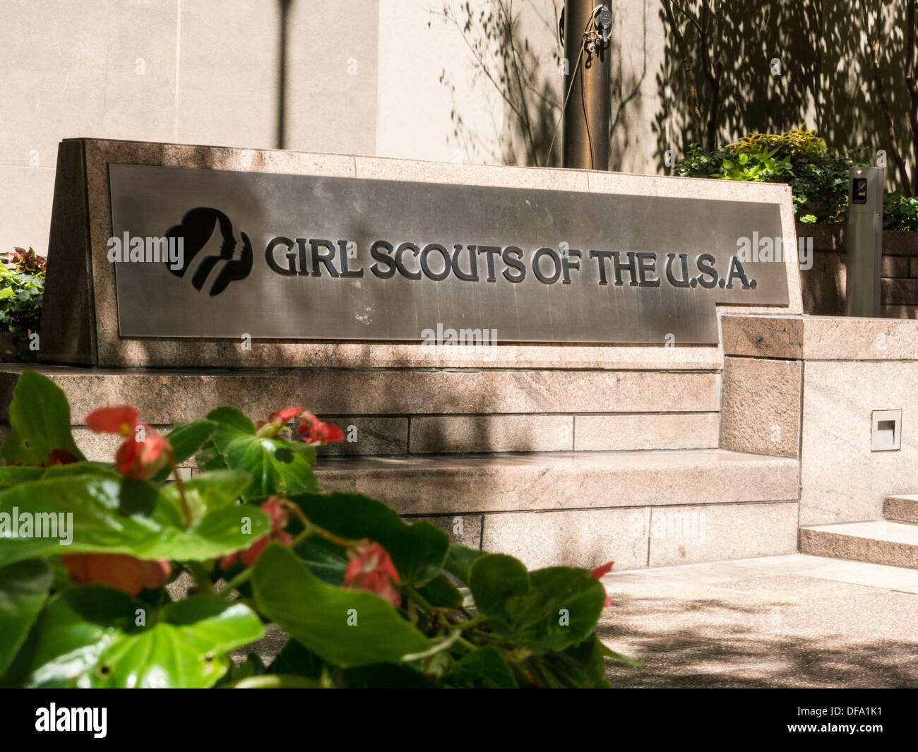 Girl Scouts of the U.S.A. headquarters sign in New York City, USA Stock ...