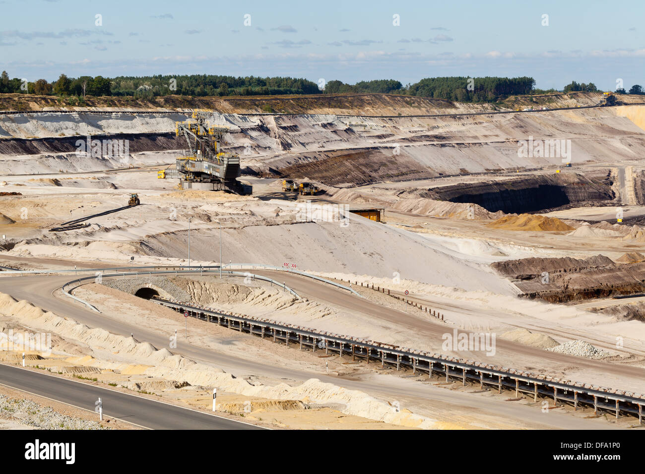 Vattenfall opencast brown coal mine - Welzow Süd, Brandenburg, Germany ...