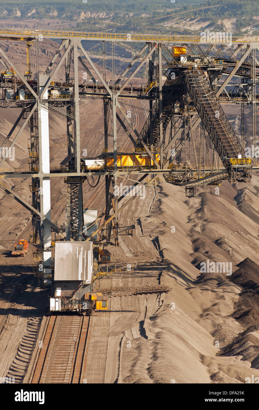 Vattenfall opencast brown coal mine - Welzow Süd, Brandenburg, Germany ...