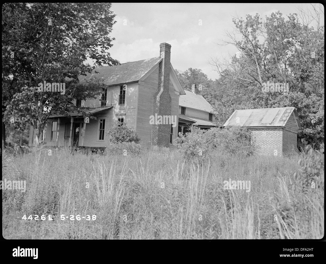 This image shows a typical home, likely a modest residential structure ...