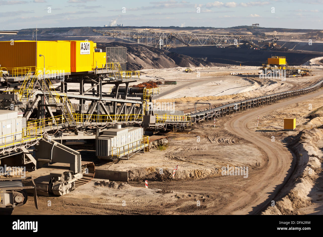 Vattenfall opencast brown coal mine - Welzow Süd, Brandenburg, Germany ...