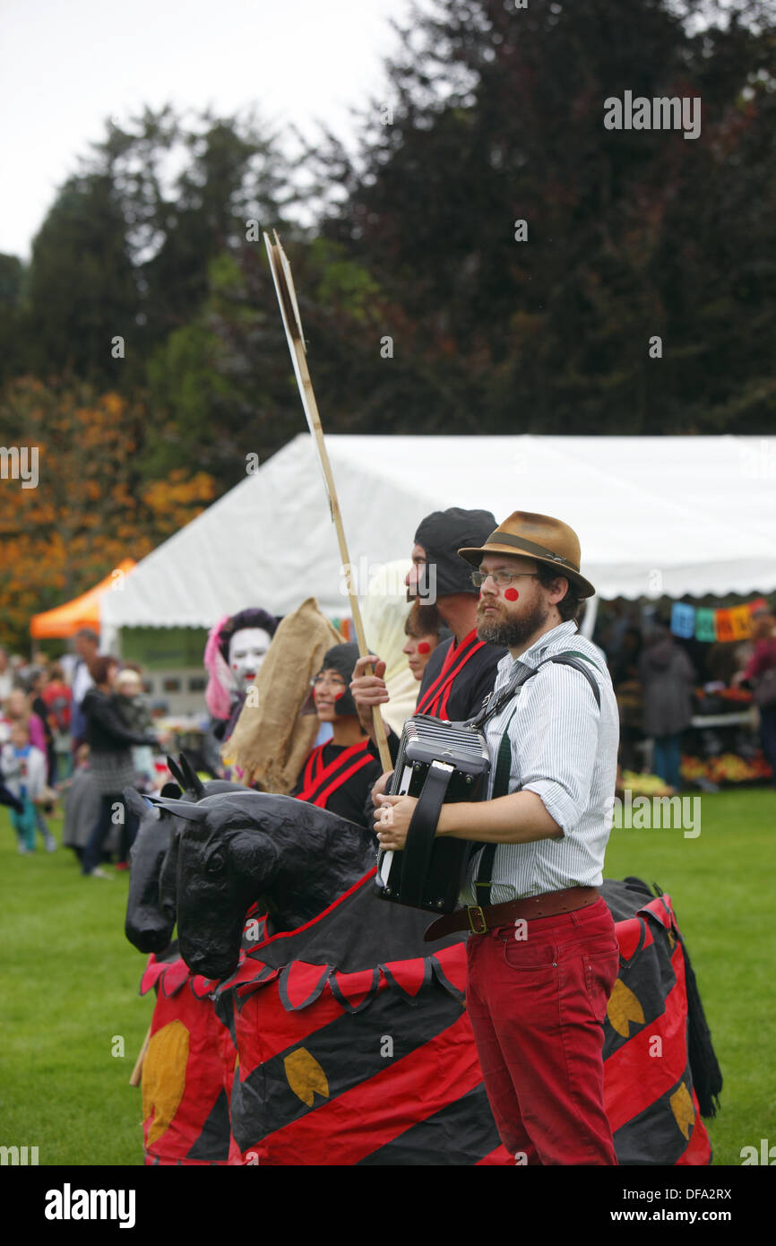 The Brighton Mummers (also known as Tipteers) perform 'Horse Play' at ...