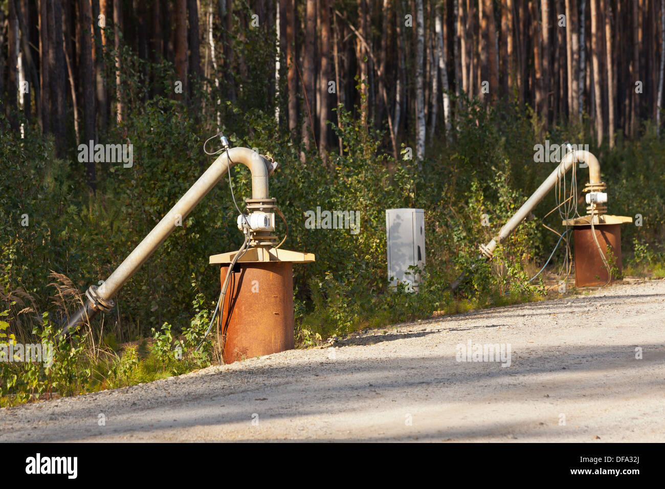 Open-pit well casing water pump - daylight mine Welzow Süd, Brandenburg ...