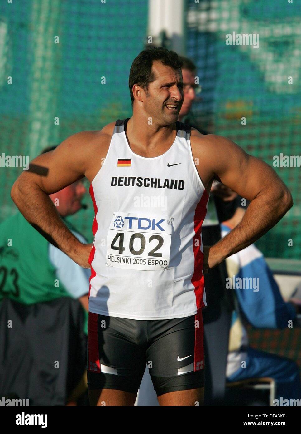 German discus thrower Lars Riedel during the athletics world ...