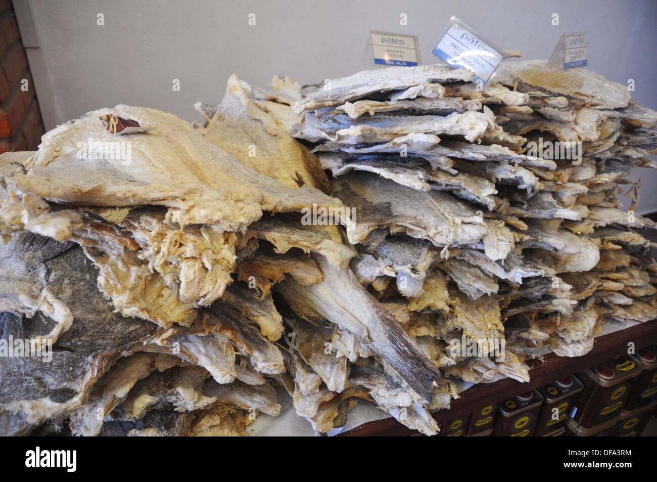 Dili (East Timor): dry salted cod sold at Portuguese imported ...