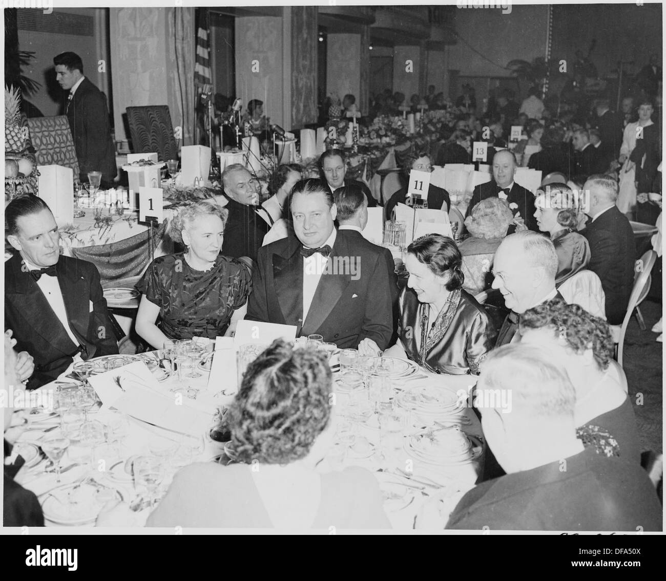 A formal dinner honoring President Harry S. Truman and Vice President ...