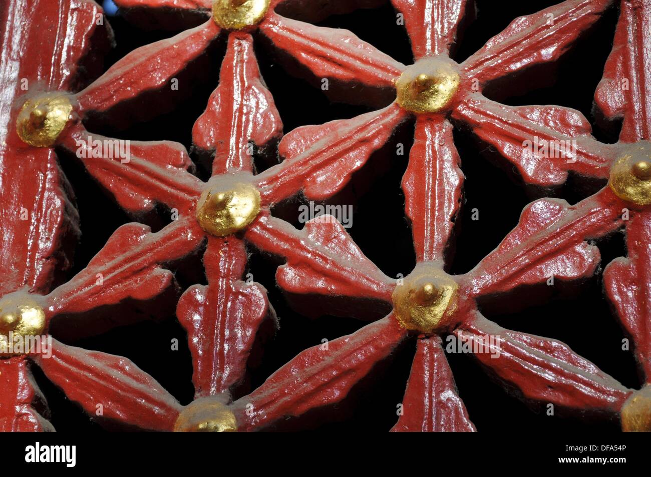Beijing (China): detail of a window of the Forbidden City Stock Photo ...