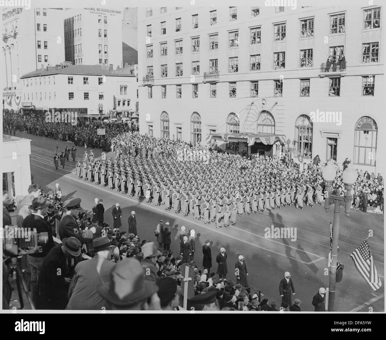 West Point cadets are seen marching in President Truman’s inaugural ...