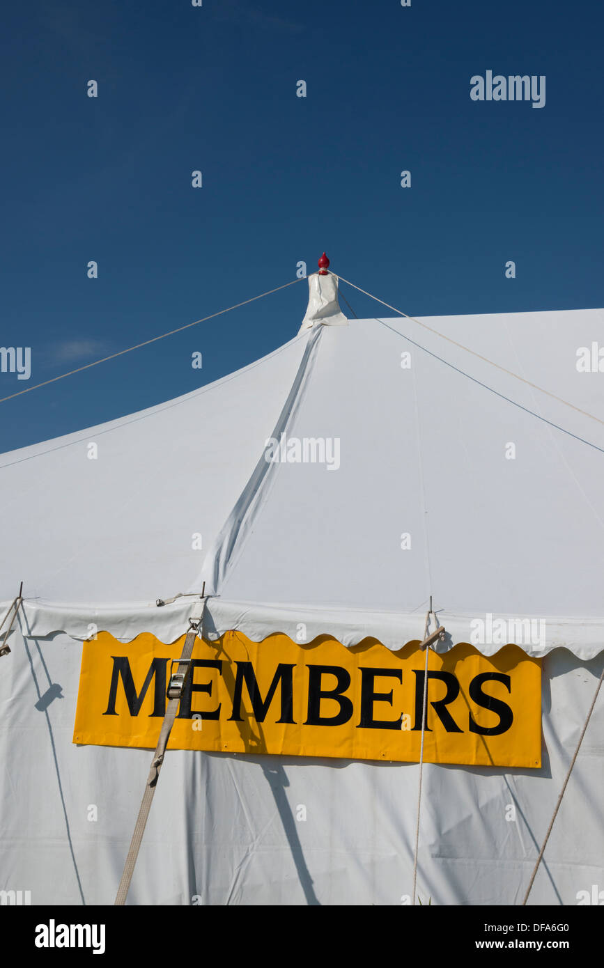 A members marquee at the Gransden Agricultural Show Cambridgeshire UK ...