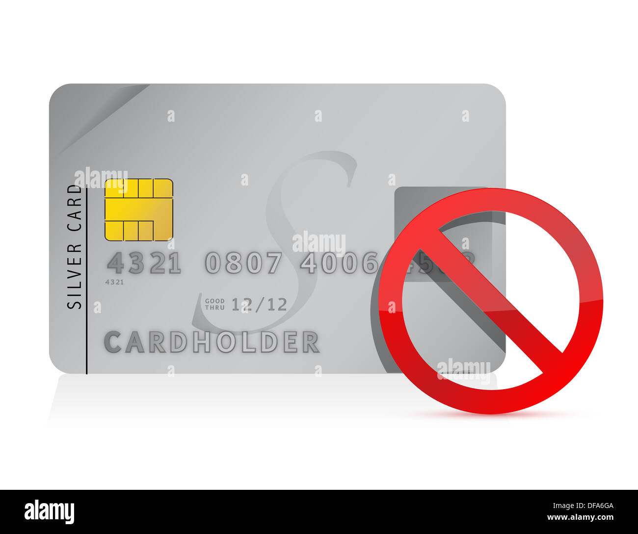 declined Credit Card illustration design Stock Photo - Alamy