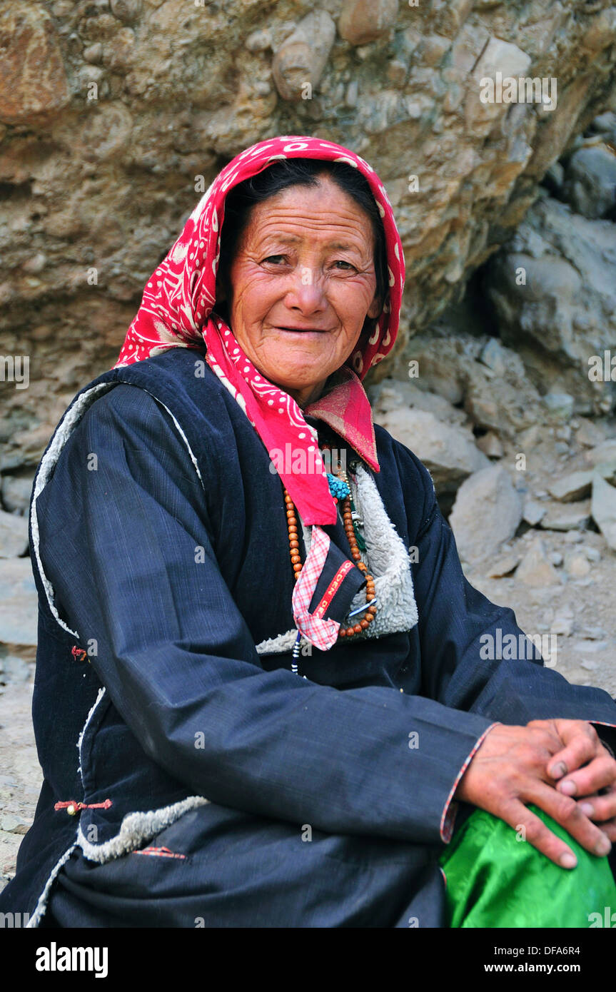 Woman at Hemis Gompa. Jammu and Kashmir, India Stock Photo - Alamy