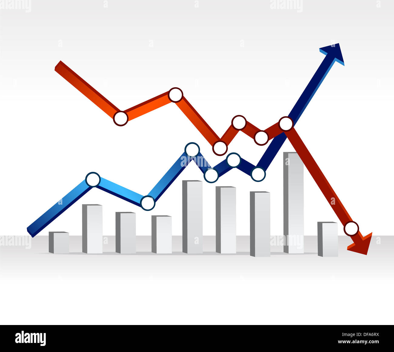 Bar charts decline hi-res stock photography and images - Alamy