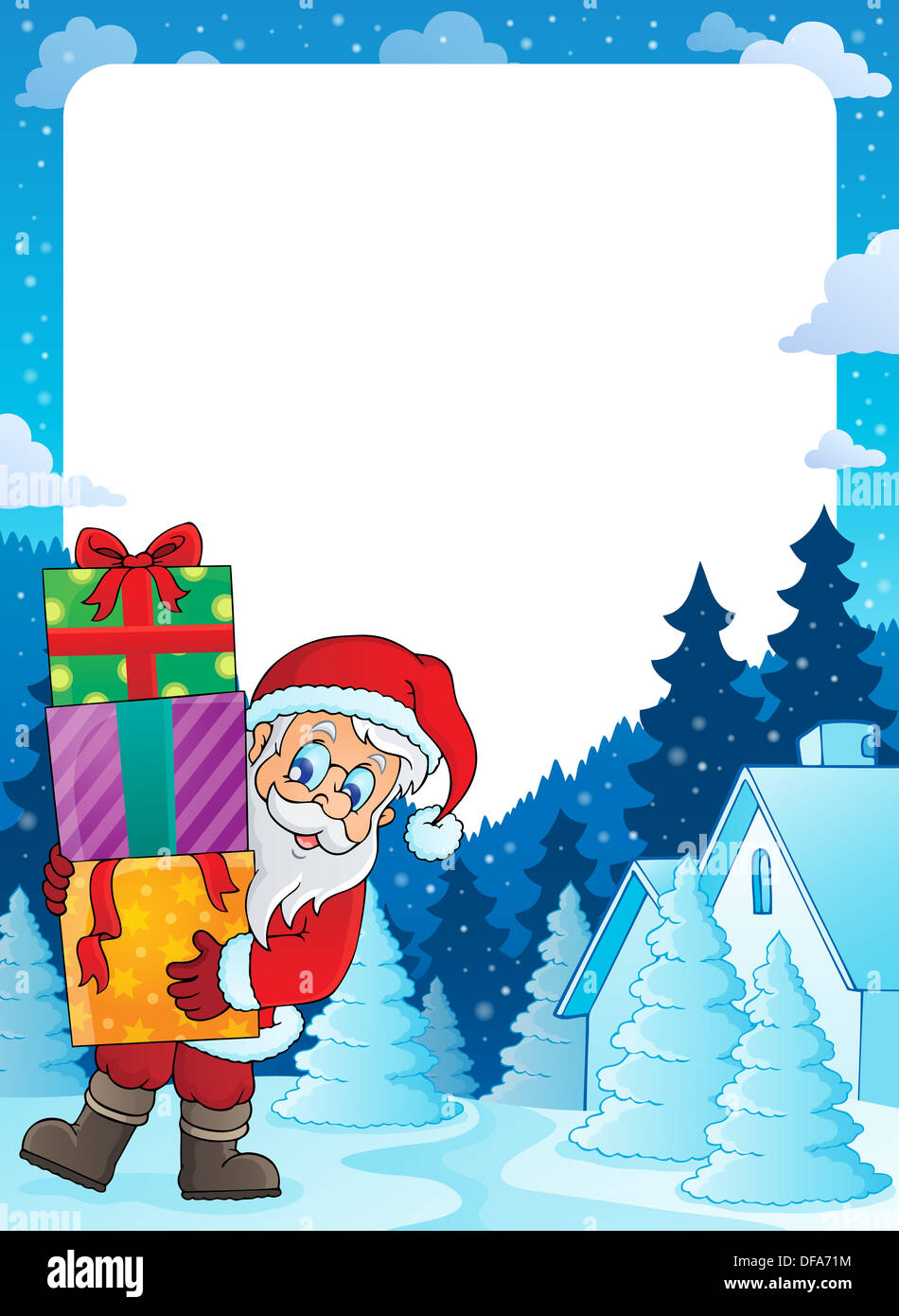 Christmas topic frame 5 - picture illustration Stock Photo - Alamy