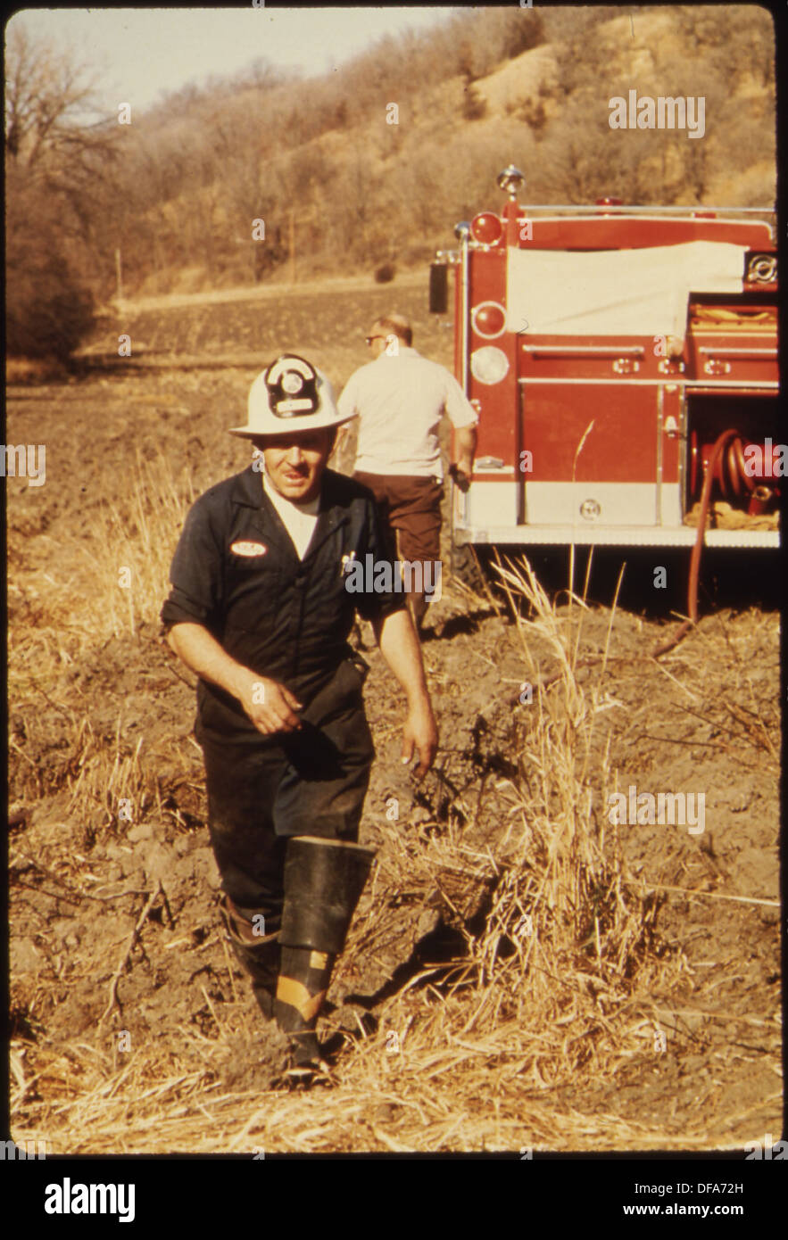 Volunteer fire department lieutenant wallace whitey wolf hi-res stock ...