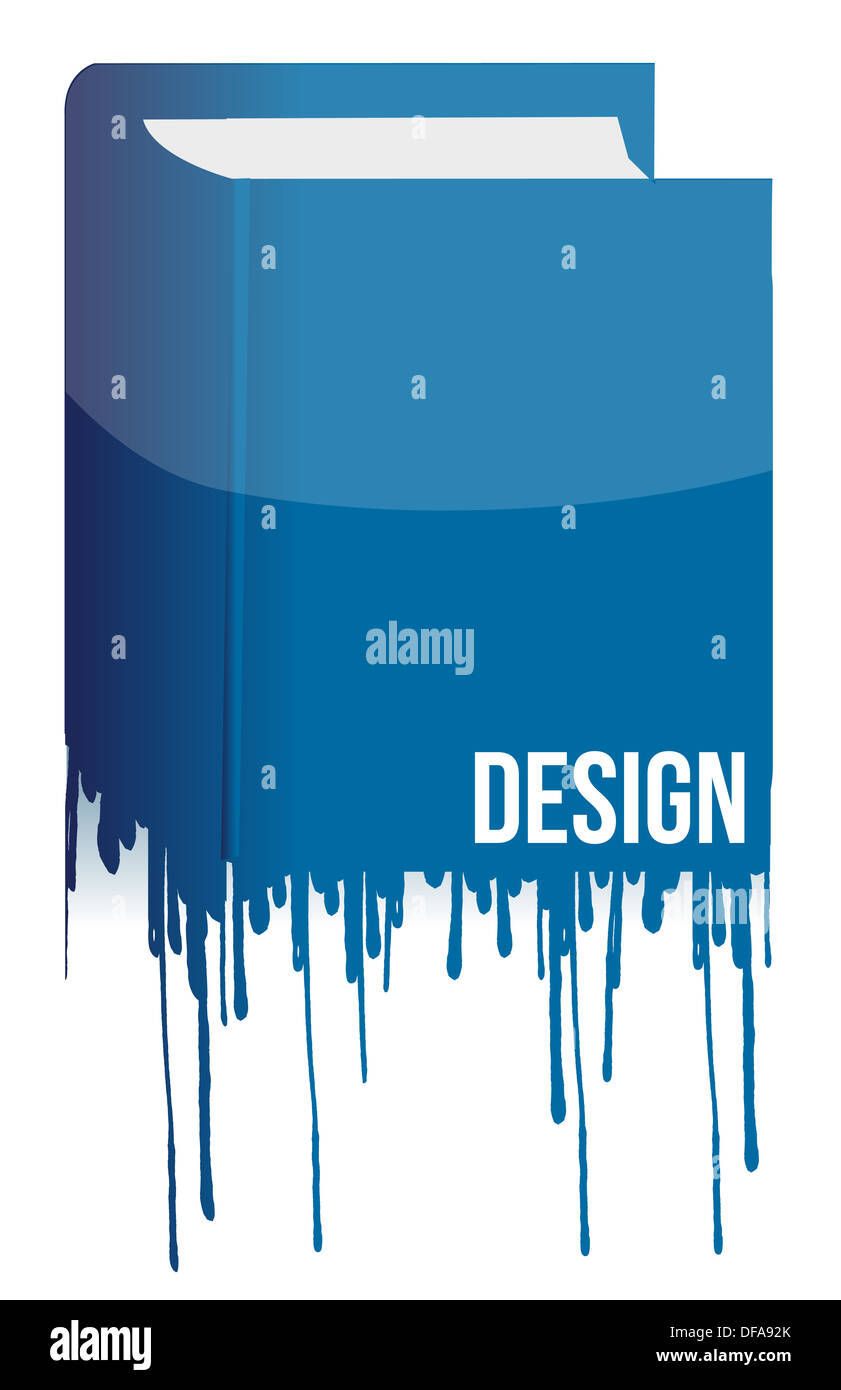 design book with ink drops over white background Stock Photo - Alamy