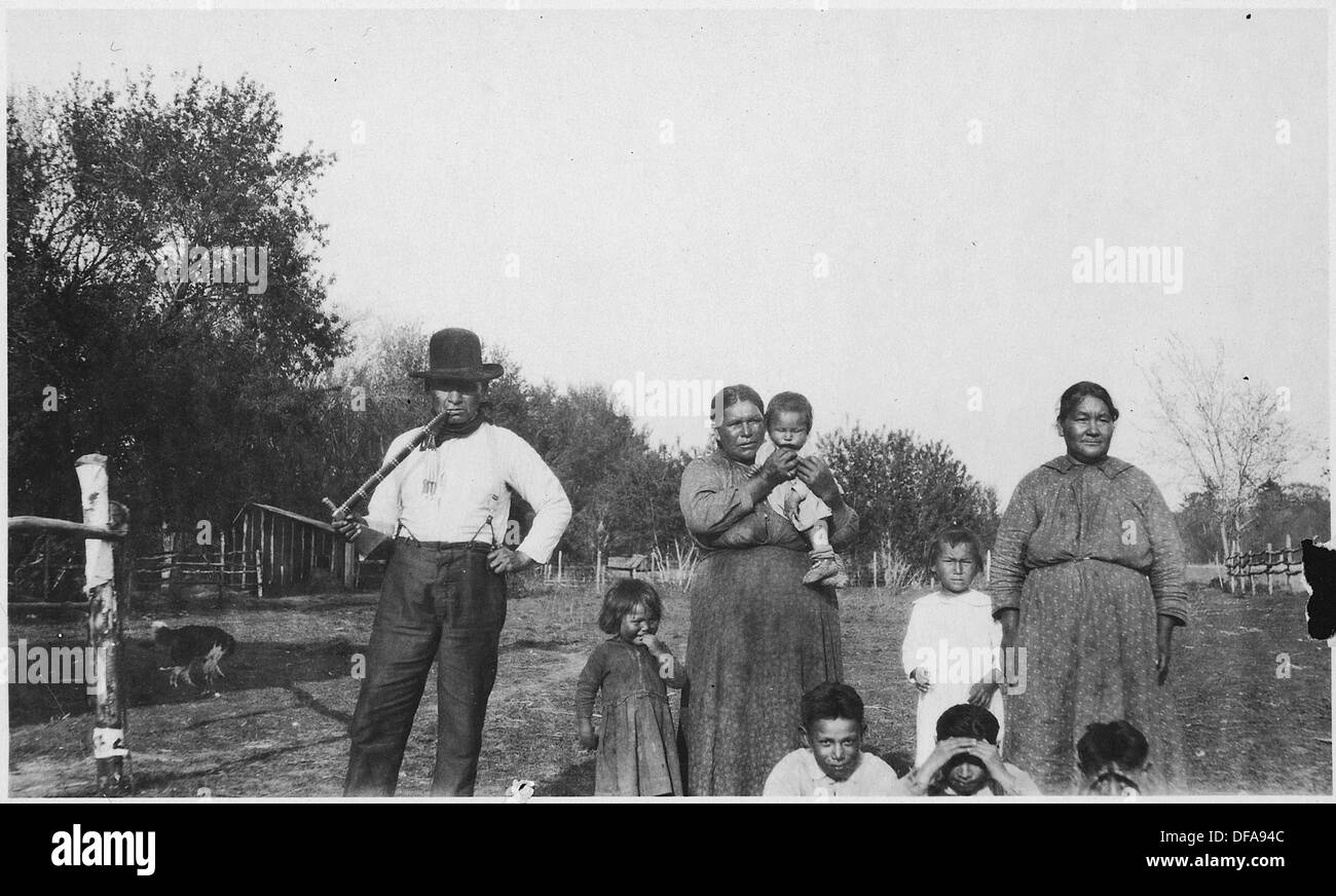 A family portrait showing John Way with his wife, sister-in-law, and ...