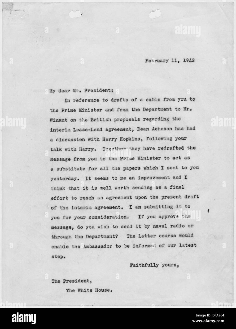Foreign policy correspondence history Black and White Stock Photos ...