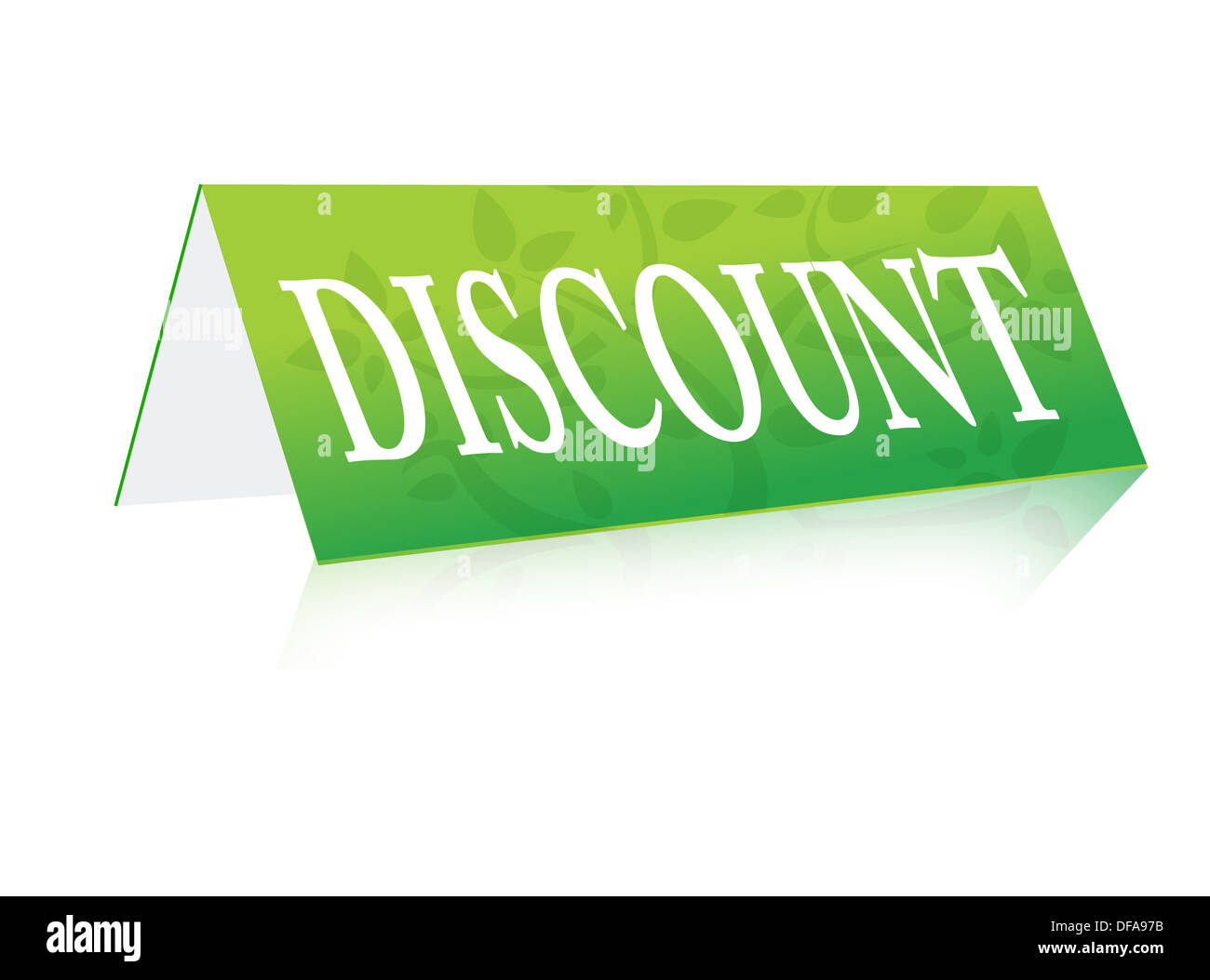 discount table green sign illustration Stock Photo - Alamy