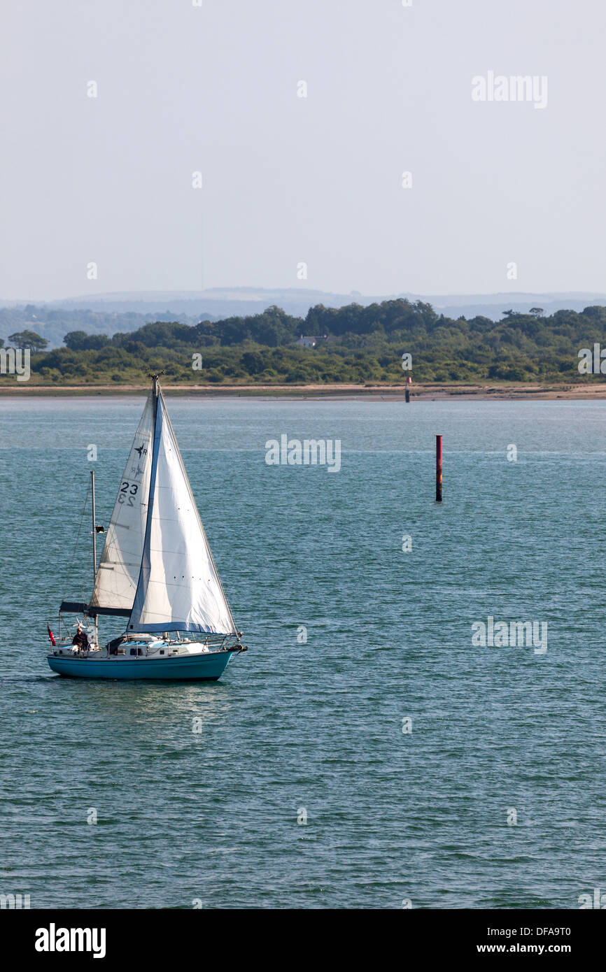 Yacht sailing in the Solent. England UK Stock Photo - Alamy