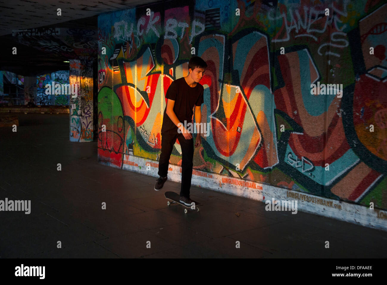 The undercroft of the foyer building of the Queen Elizabeth Hall on the ...