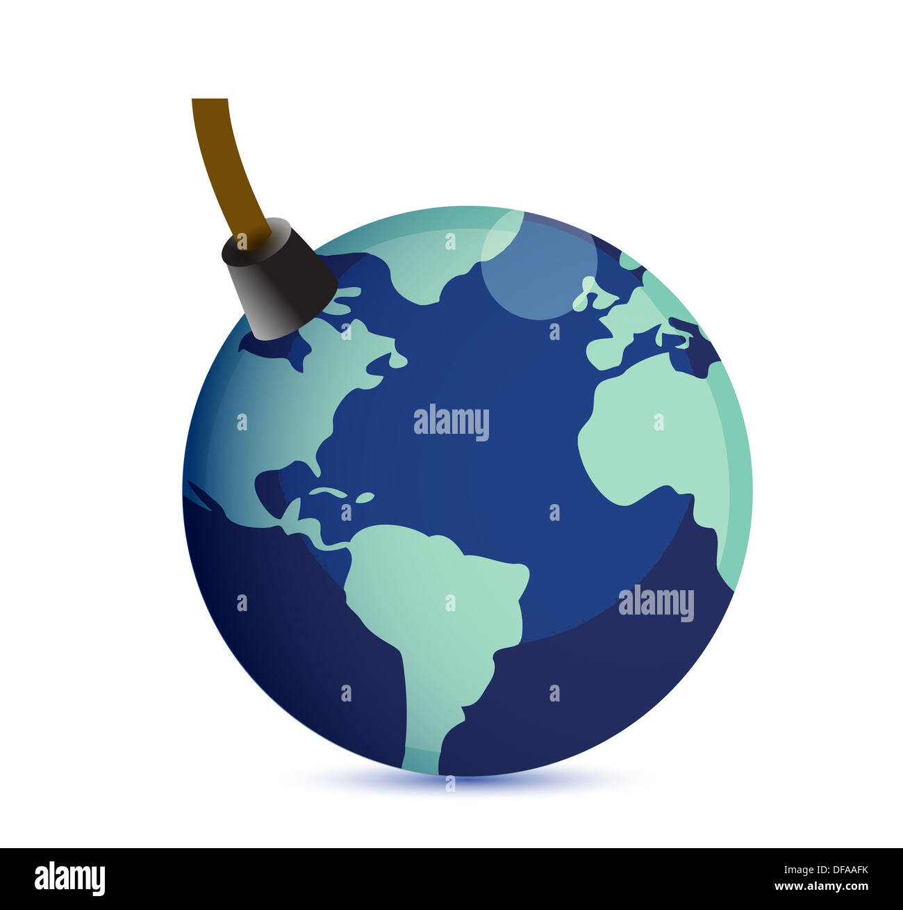 Earth at risk boom concept. illustration design Stock Photo - Alamy