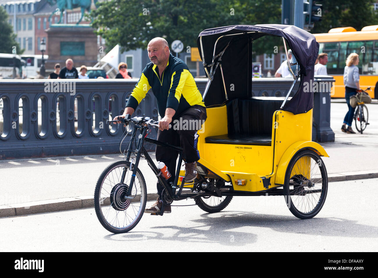 Pedal rickshaw Copenhagen Denmark Stock Photo - Alamy