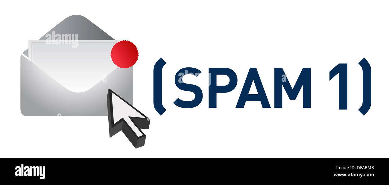 spam email envelope and cursor illustration Stock Photo - Alamy