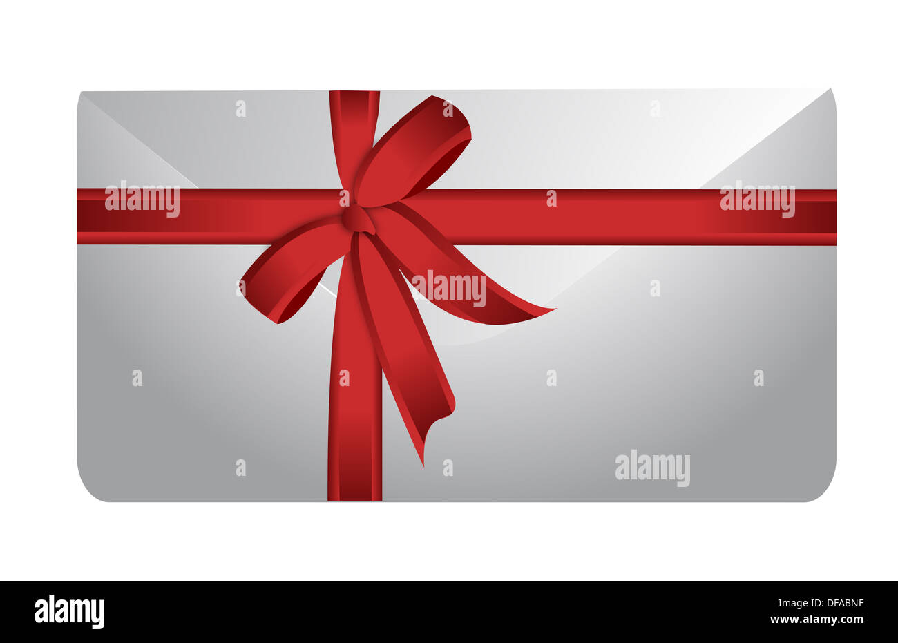 envelope and ribbon illustration design on white background Stock Photo ...