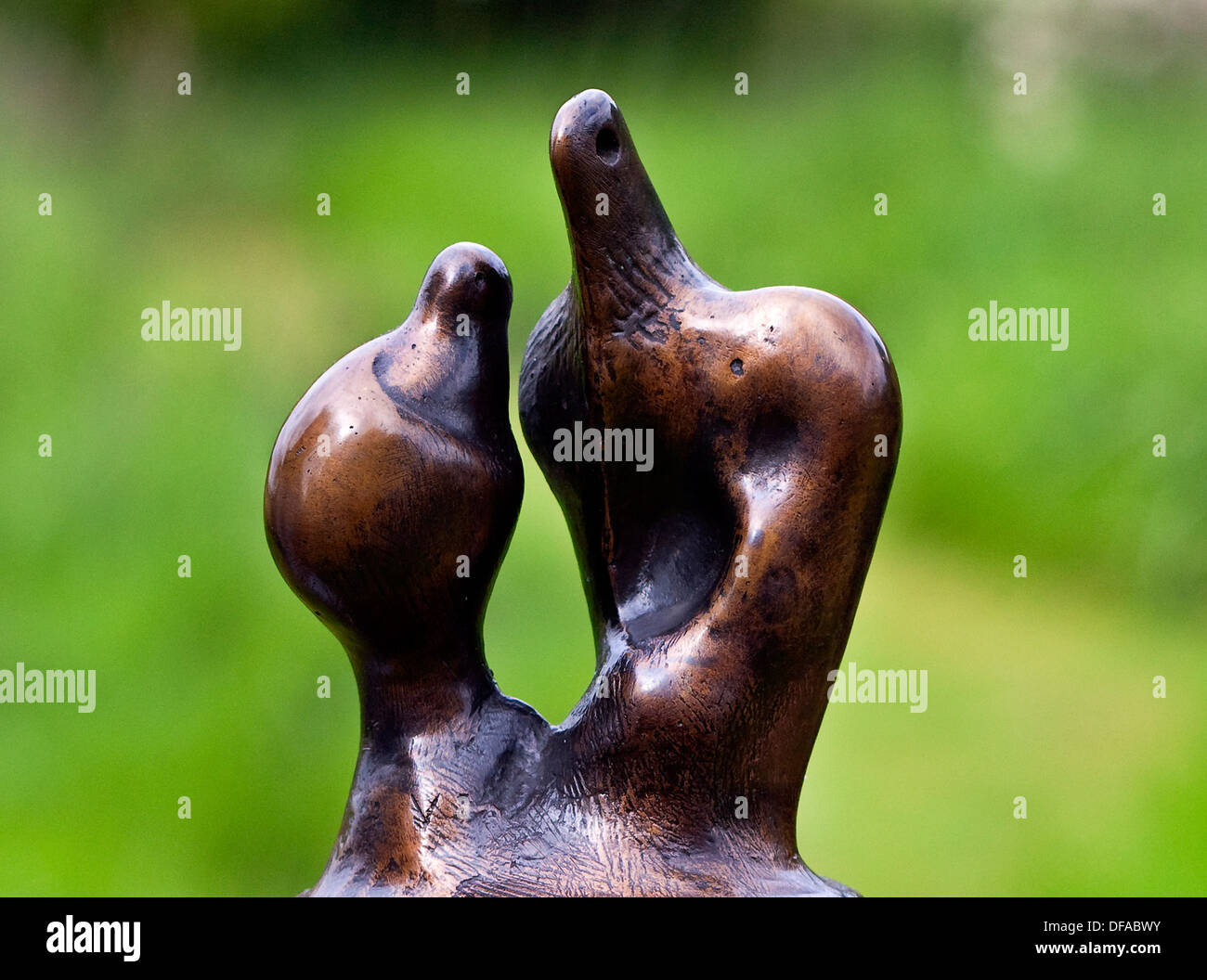 Henry Moore miniature semi abstract bronze sculpture Stock Photo - Alamy