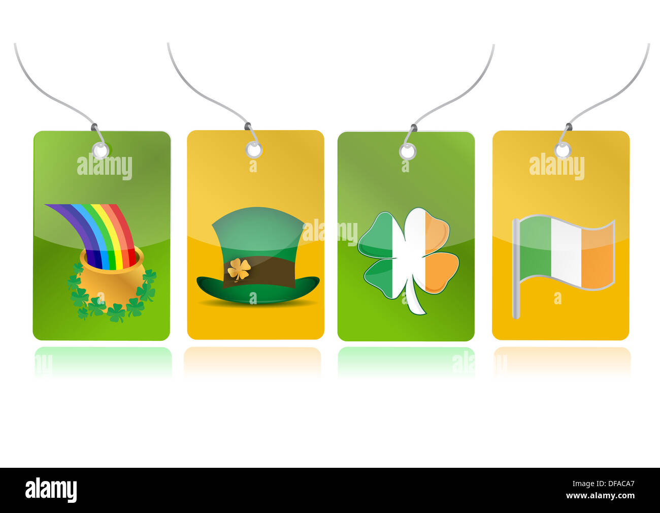 irish set of tags illustration Stock Photo - Alamy