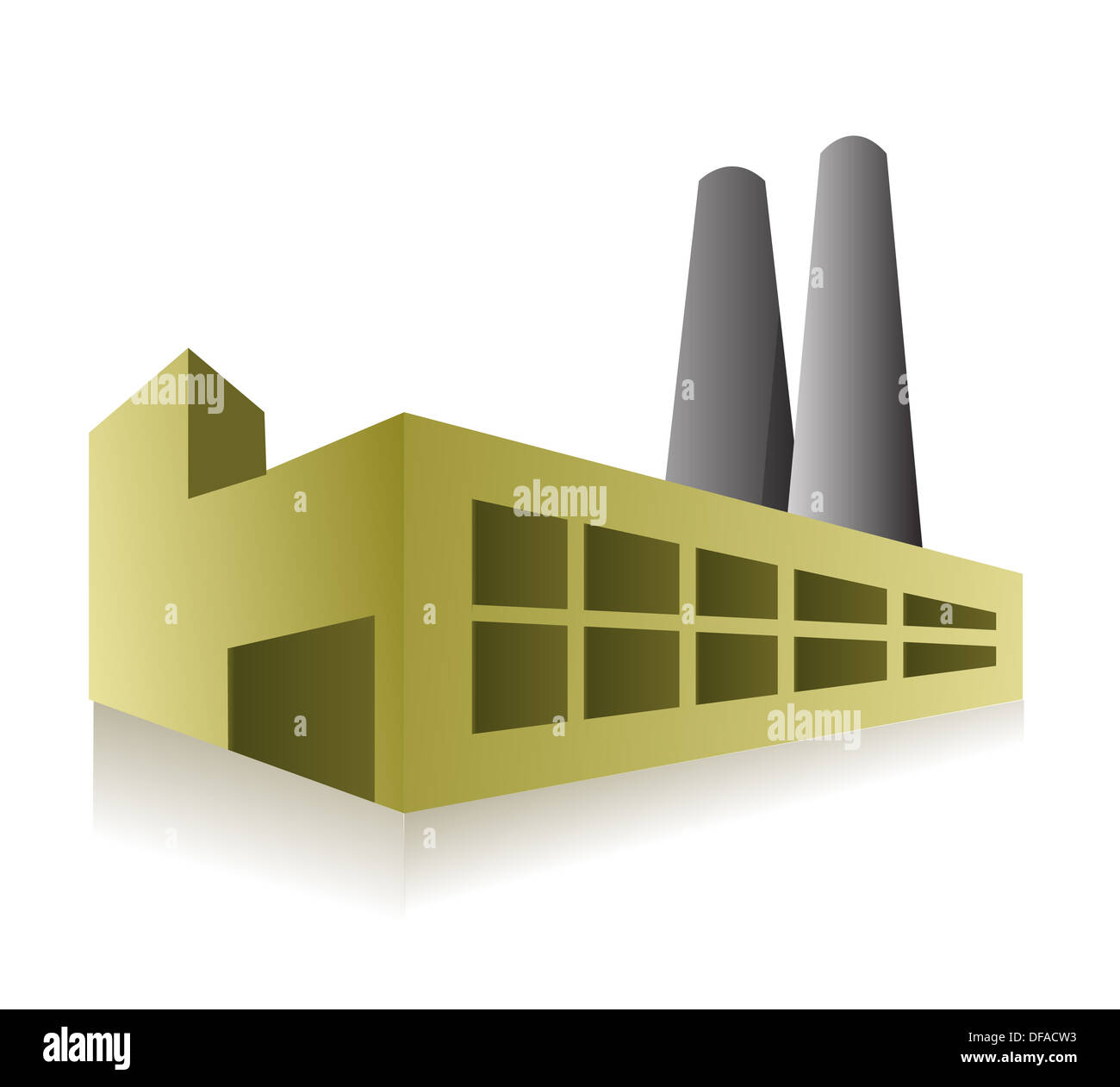 Factory illustration design over a white background Stock Photo - Alamy