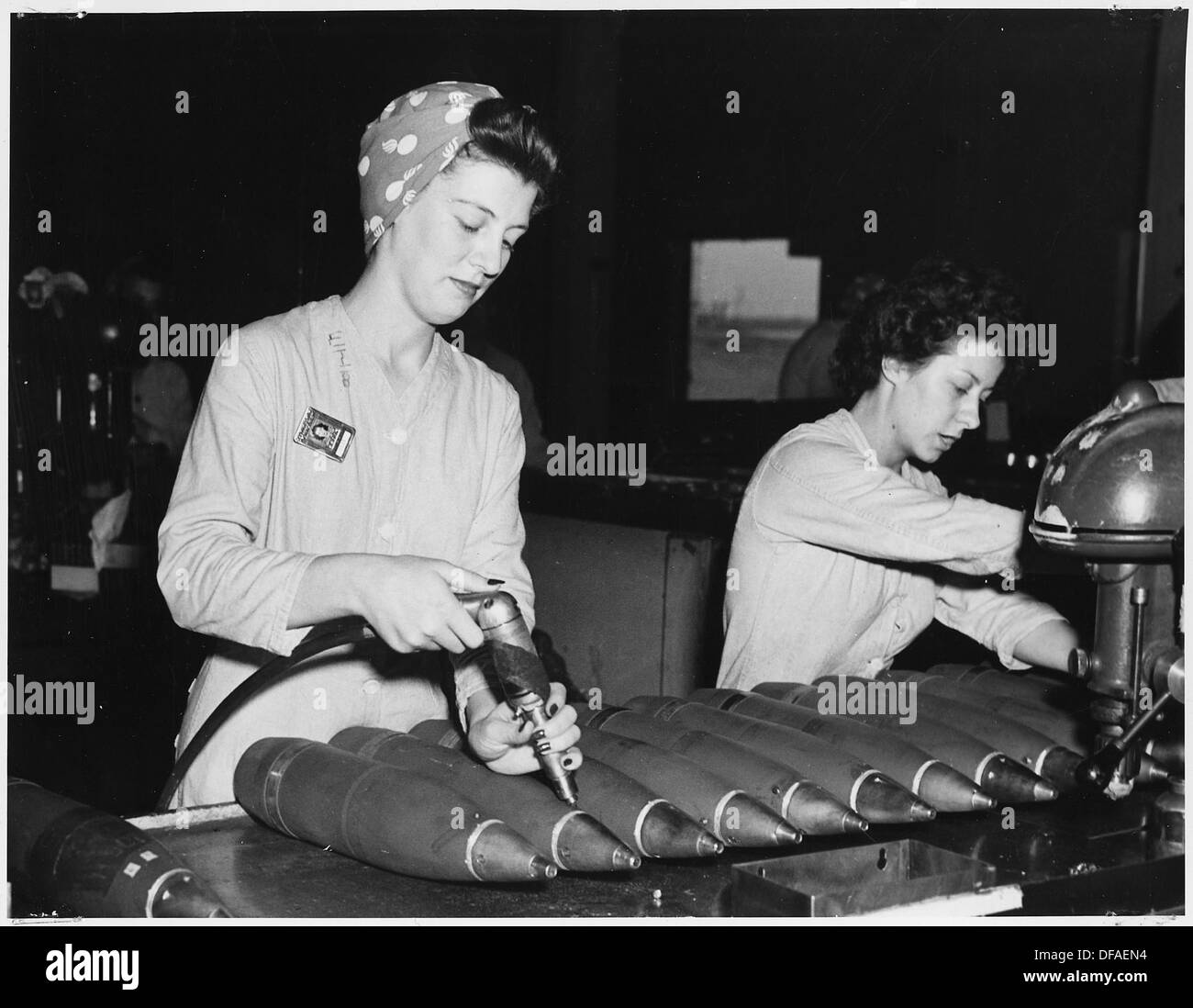 This image depicts women joining the wartime labor force during World ...