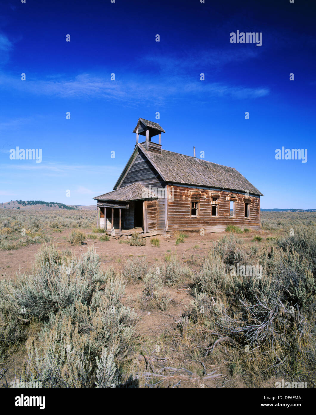 Old Silvies Schoolhouse on the Ponderosa Ranch, Central Oregon, USA ...
