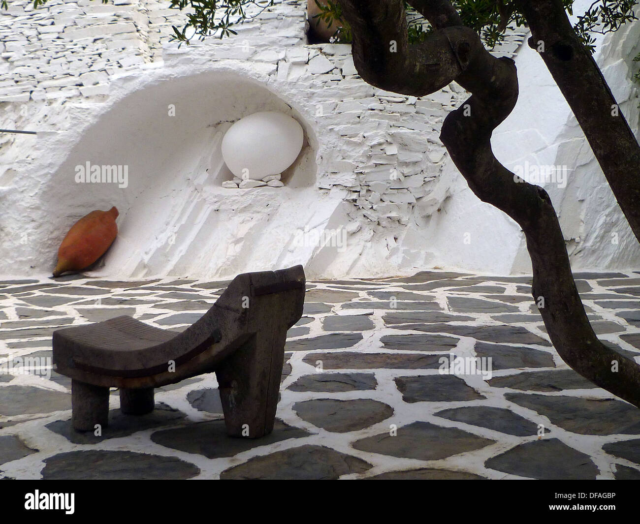 A quiet seating area in the grounds of Salvador Dali's house in Port ...