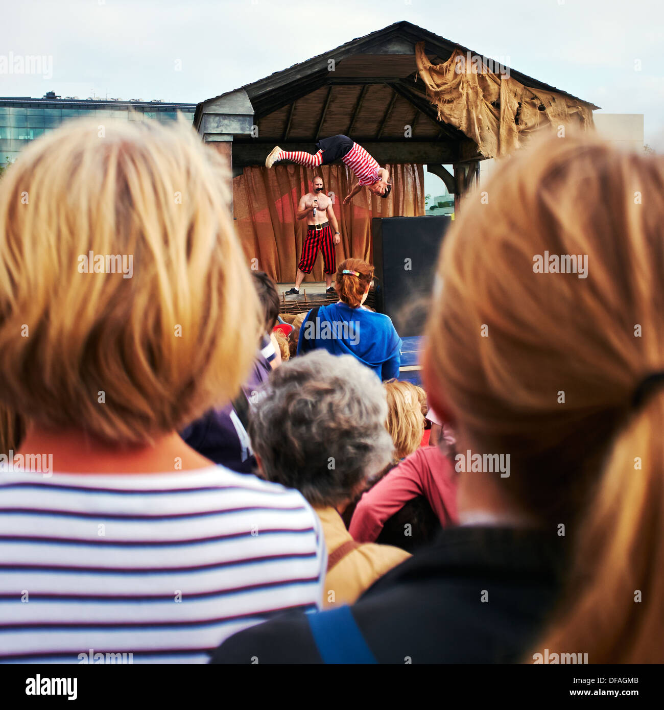 Victorian acrobat show, a scene from King's Cross Journeys, King's ...