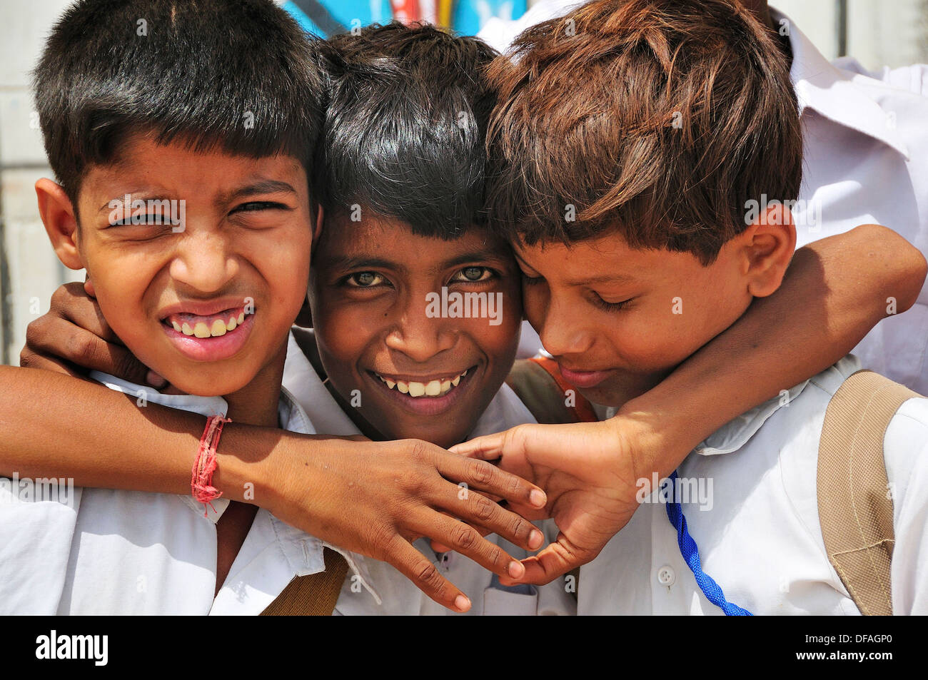 India gange children hi-res stock photography and images - Alamy