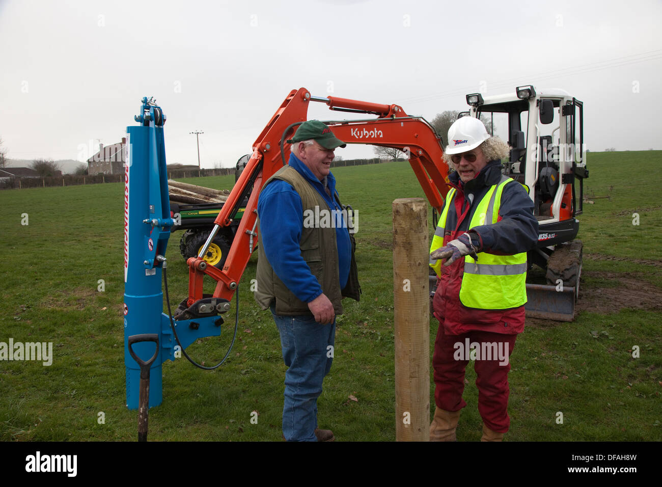 A post puncher in action UK Stock Photo - Alamy