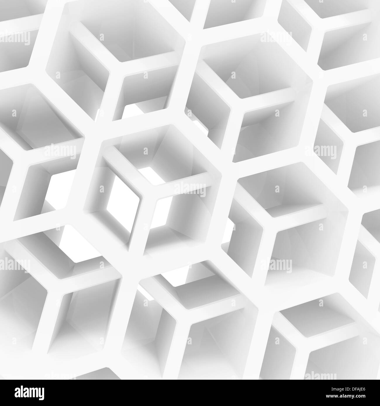 Abstract 3d architecture background with white double honeycomb ...