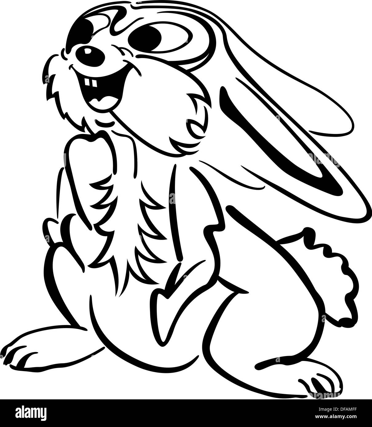 Bunny sketch Black and White Stock Photos & Images - Alamy