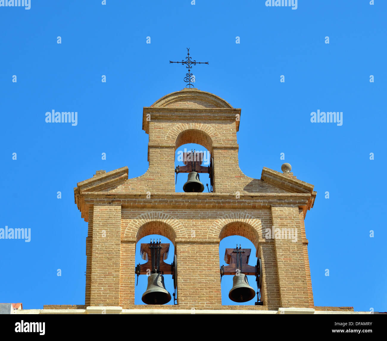 Bells of catholic church in Nules, province Valencia, Spain Stock Photo ...