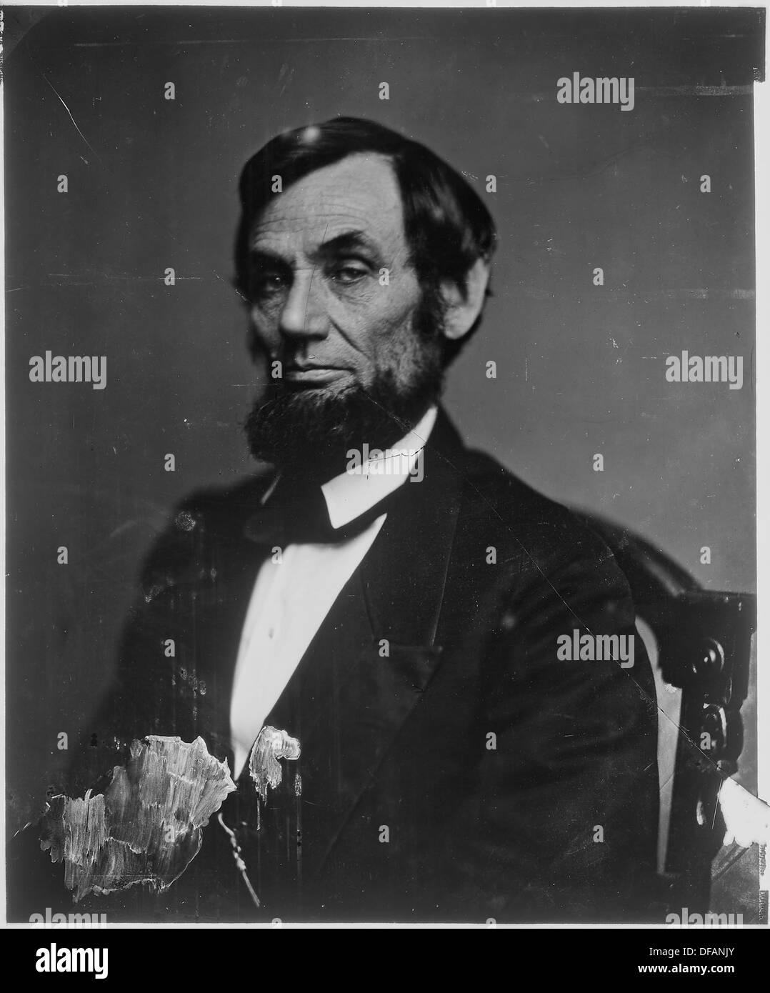 A historical portrait of Abraham Lincoln, the 16th President of the ...