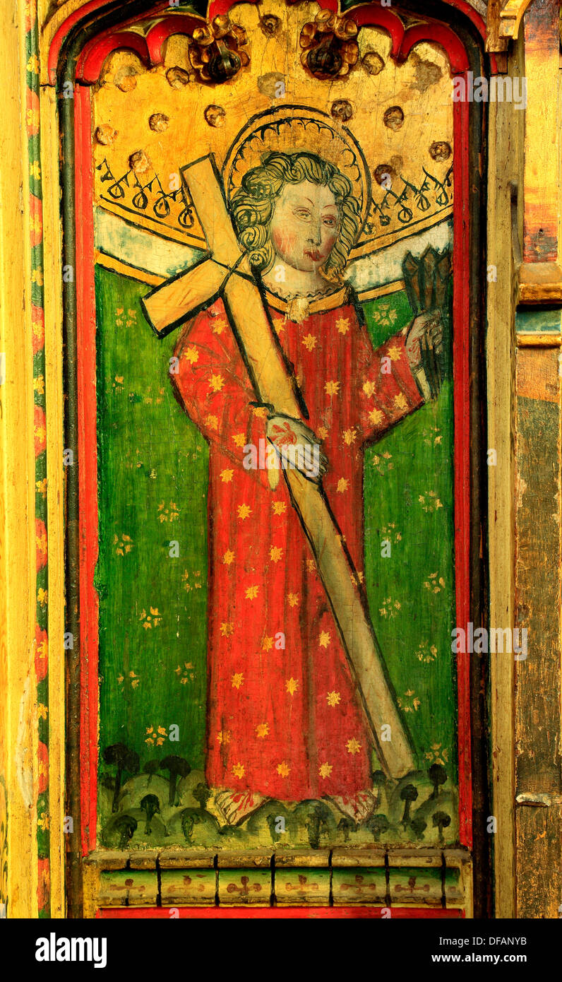 Eye, Suffolk, St. William of Norwich, medieval rood screen painting ...