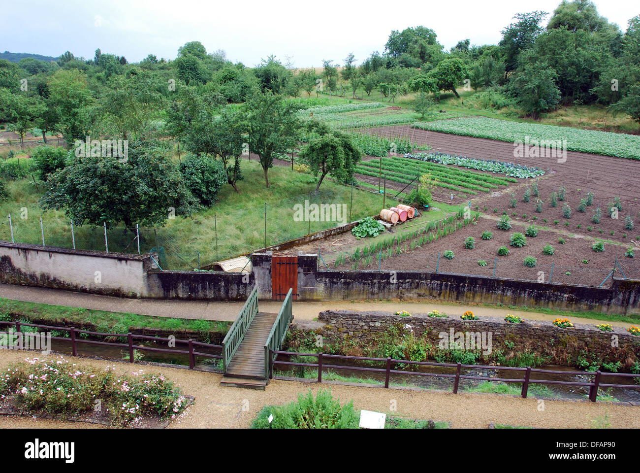 Medieval garden, Rodemack, France Stock Photo - Alamy