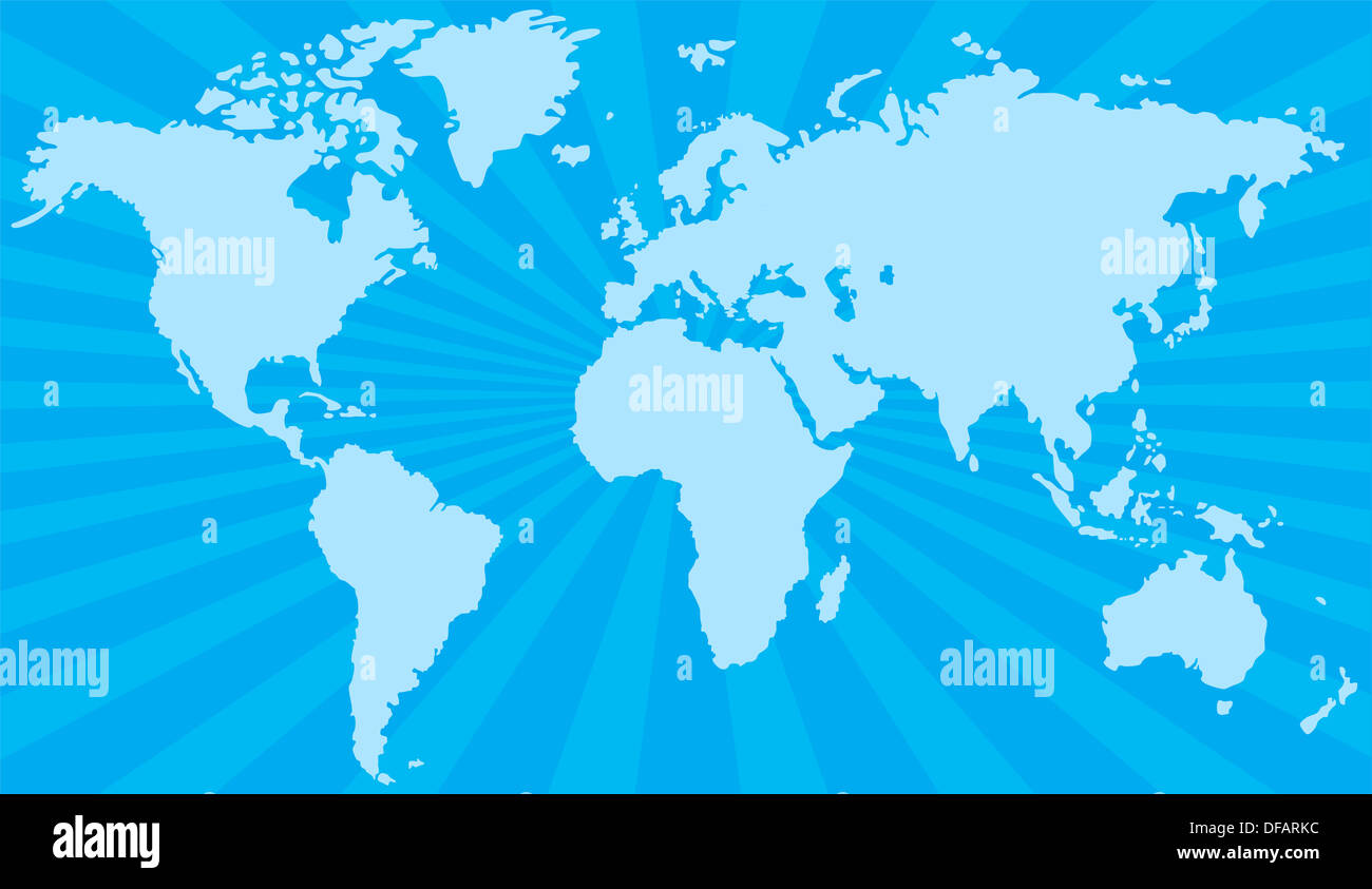 Stylized world map Stock Photo - Alamy